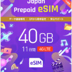 プリペイドSIM メール納品 プリペイドeSIM 40GB 11日 超過時、低速200kbpsのまま、期限内は使い続ける低速無制限 国内データ通信専用 NTTドコモ回線 | 88MOBILE